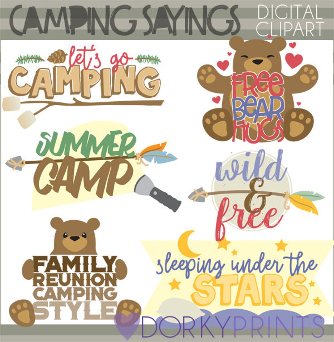 Camping Clipart -personal and Limited Commercial Use- Bear, Wild and ...