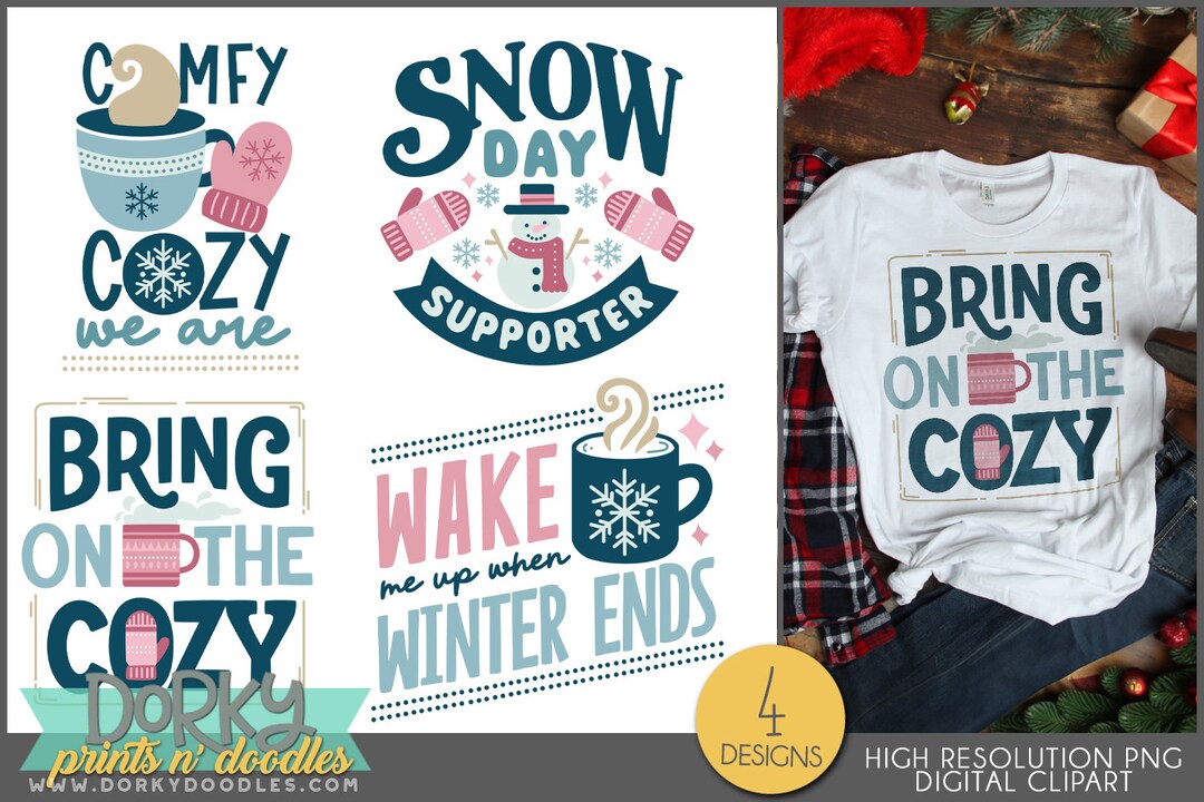 Winter Sayings Clipart | Cute Holiday Wordart for Stickers ...
