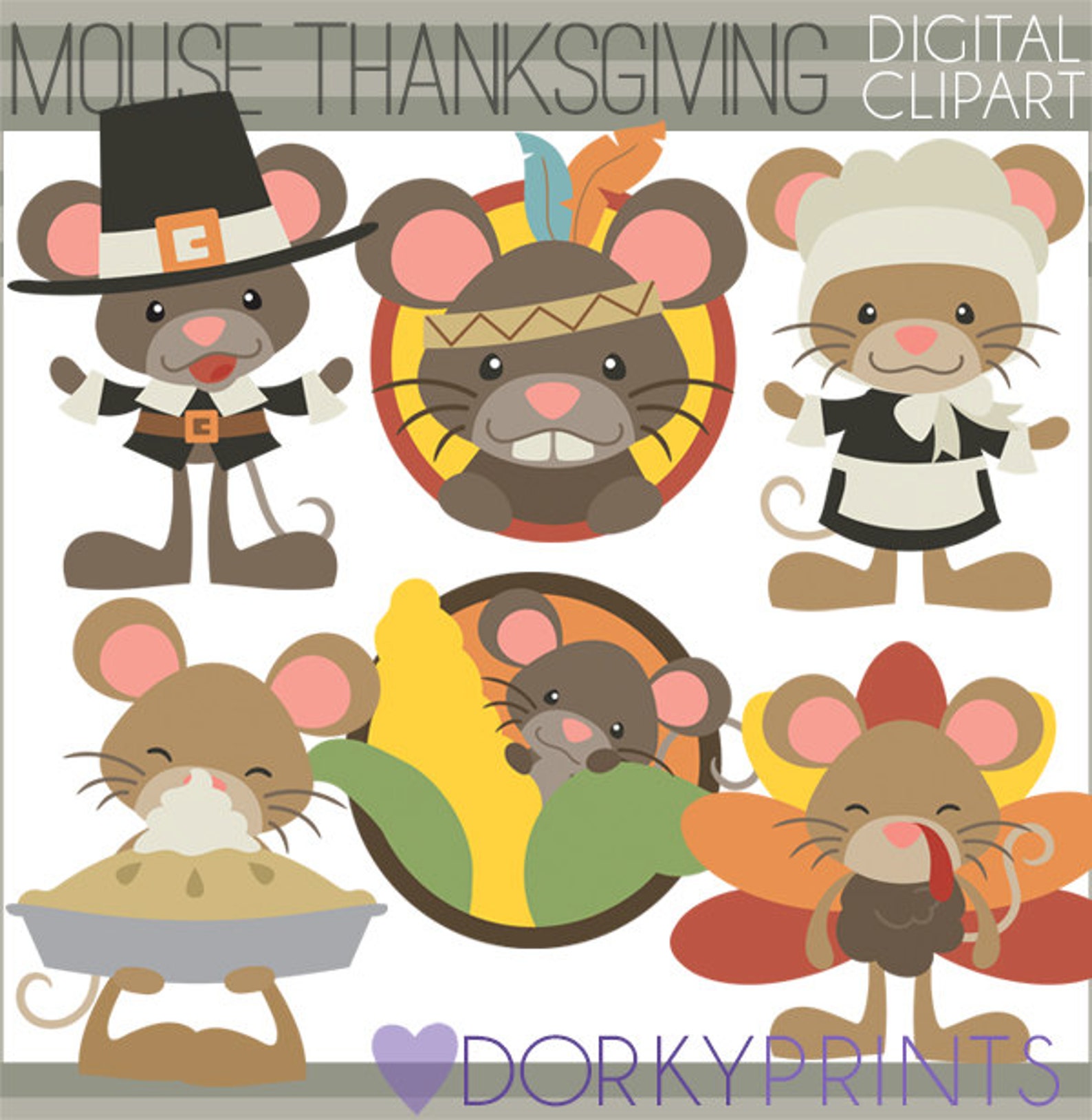 Thanksgiving Clipart personal and Limited Commercial Use | Etsy