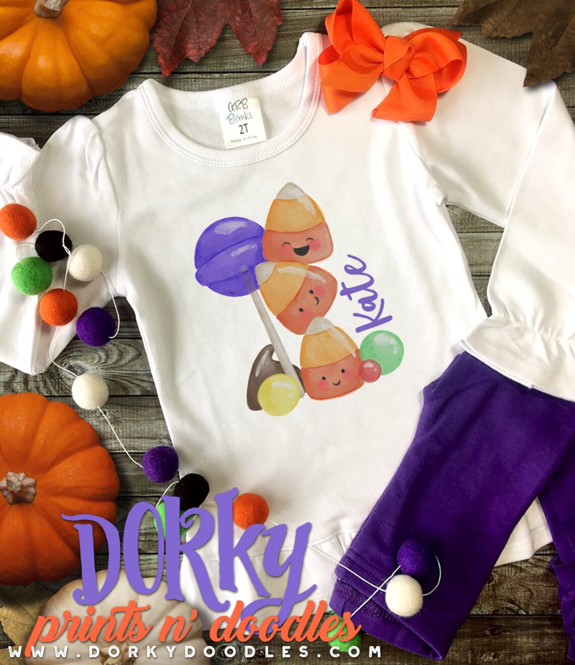 Candy Corn Halloween Watercolor PNG Artwork Digital File - Etsy