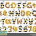 Cute Honey Bee Alphabet Clipart PNG Art Instant Download Numbers ...