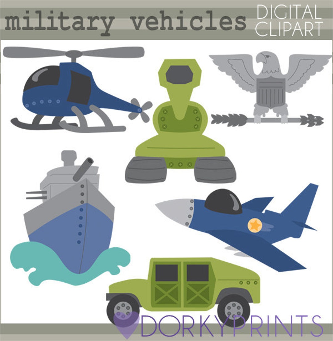 Military Vehicles Clipart Set -personal and Limited Commercial- Army ...
