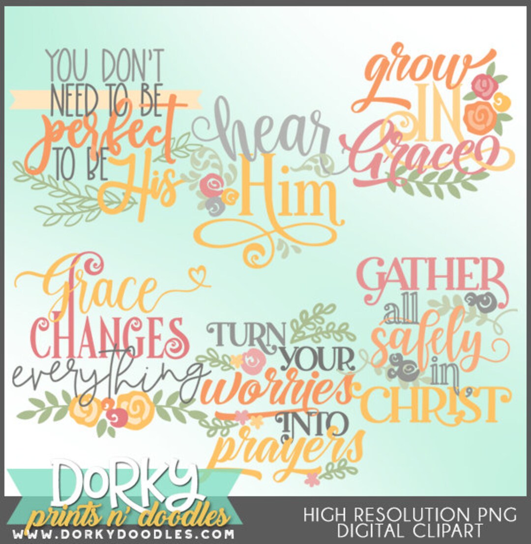 Grace Clipart -personal and Limited Commercial Use- Cute Christian ...