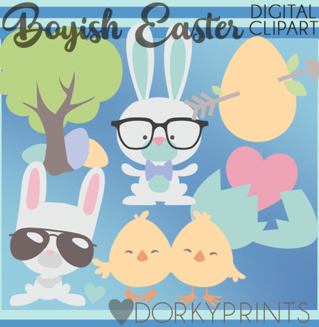 Easter Clipart Set -personal and Limited Commercial Use- Cute Boy ...