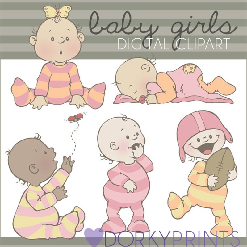 Baby Girl Clip Art - Etsy