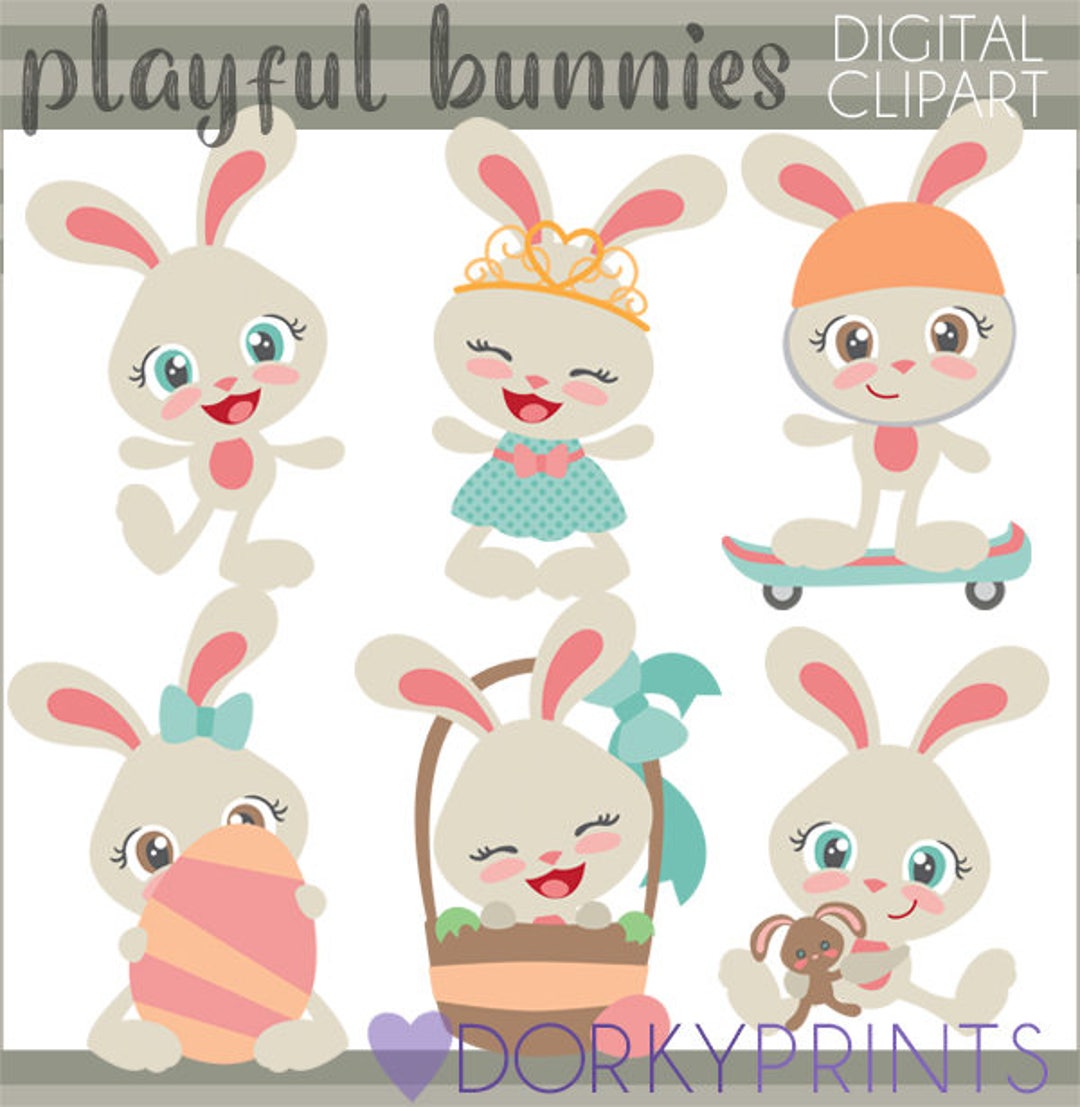 Easter Clipart Easter Bunnies -personal and Limited Commercial Use ...