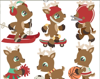 Reindeer Clip Art - Etsy