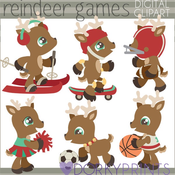 Reindeer Clipart - Etsy