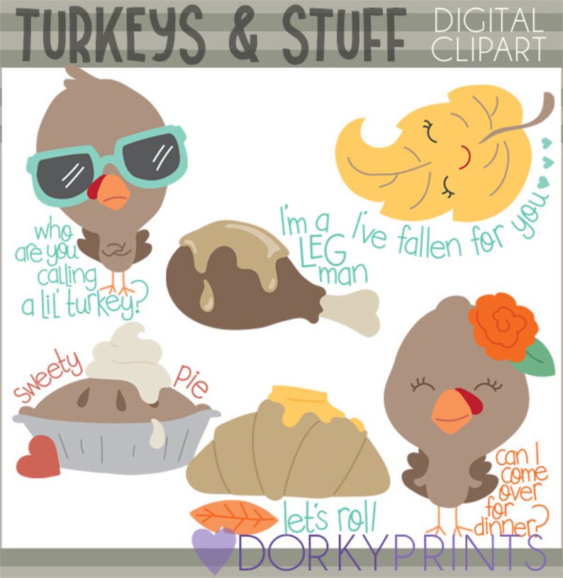 Thanksgiving Clipart personal and Limited Commercial Use - Etsy