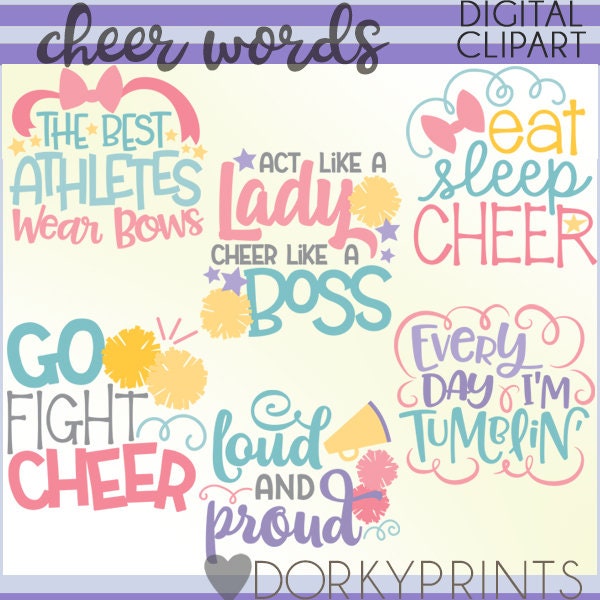 Cheer Word Art - Etsy