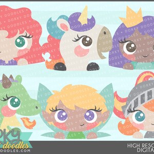 Girl Fantasy Peeker Clipart -personal and Limited Commercial Use ...
