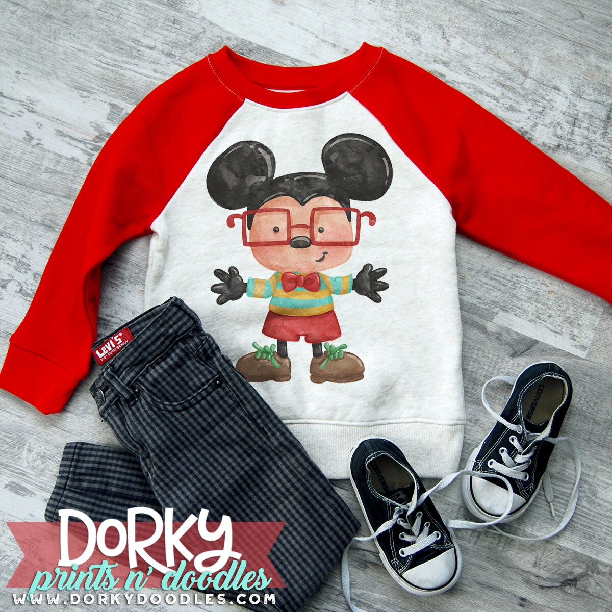 Nerd Mouse Watercolor PNG Artwork - Digital File - for Heat Press ...