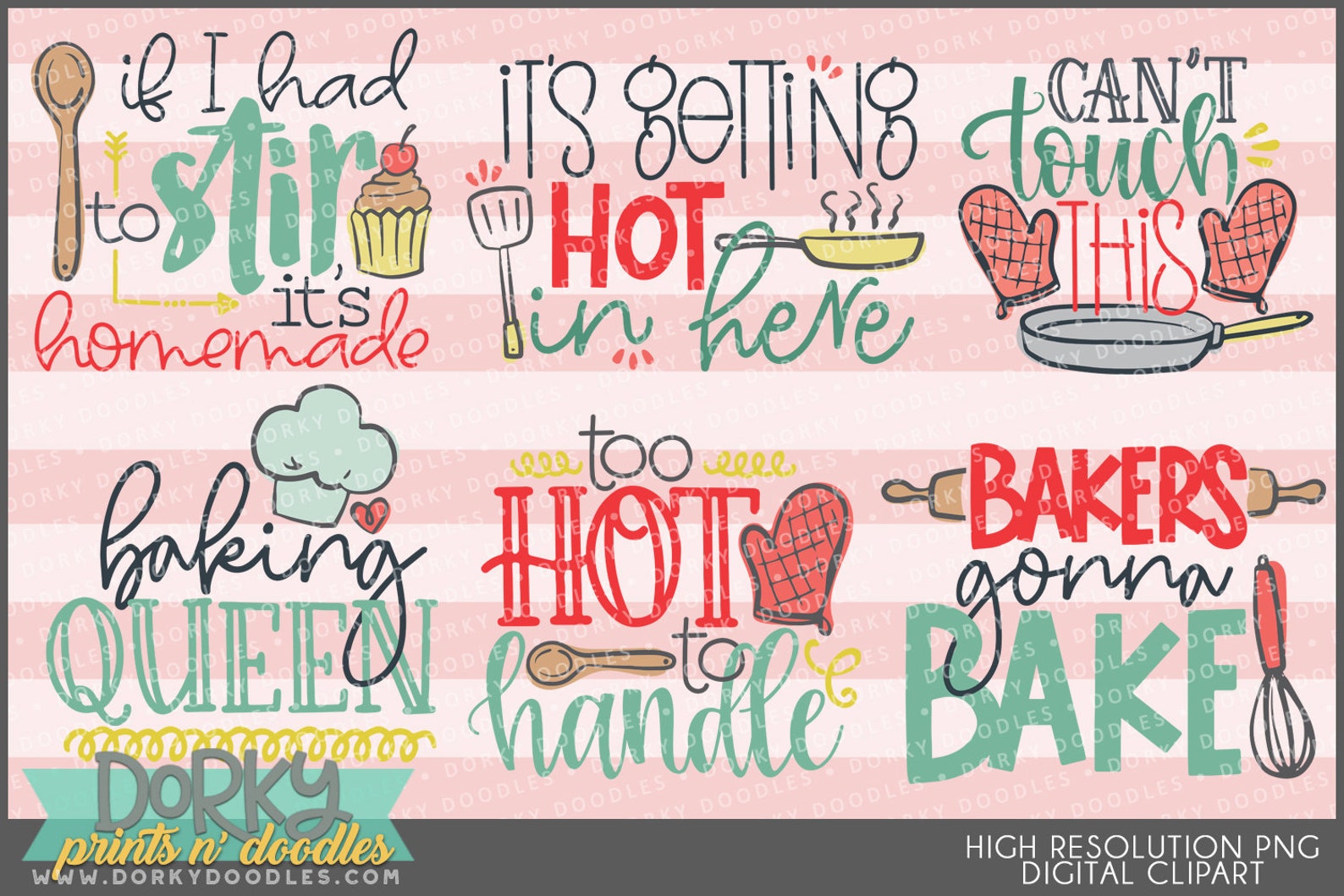 Cute Kitchen Clipart personal and Limited Commercial Use - Etsy