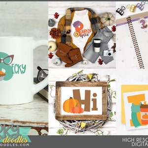 Pumpkin Spice Alphabet Clipart -personal and Limited Commercial Use ...