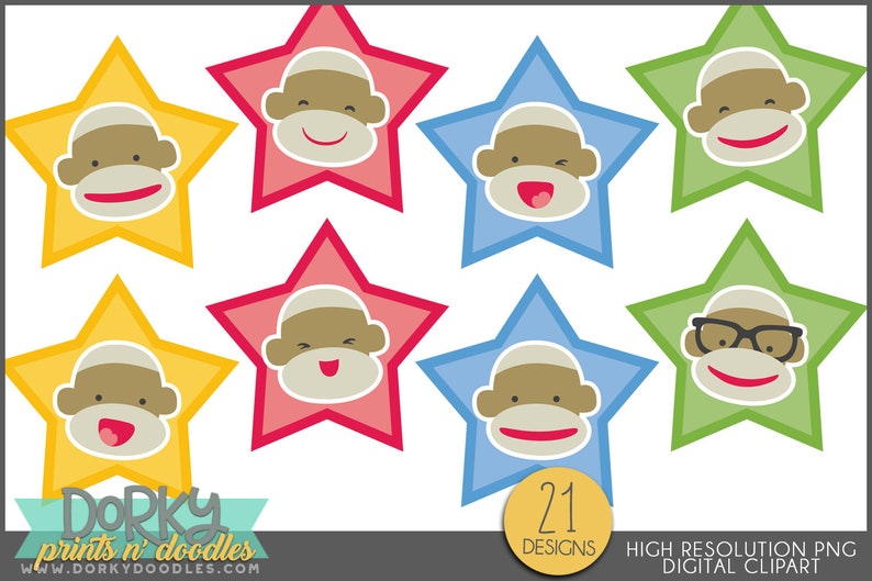 Sock Monkey Back to School Clipart | Designs for Classrooms ...