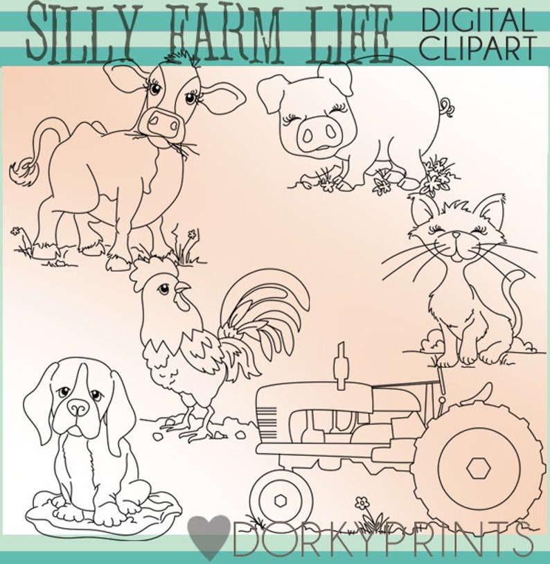 Farm Life Clipart Set personal and Limited Commercial Use - Etsy