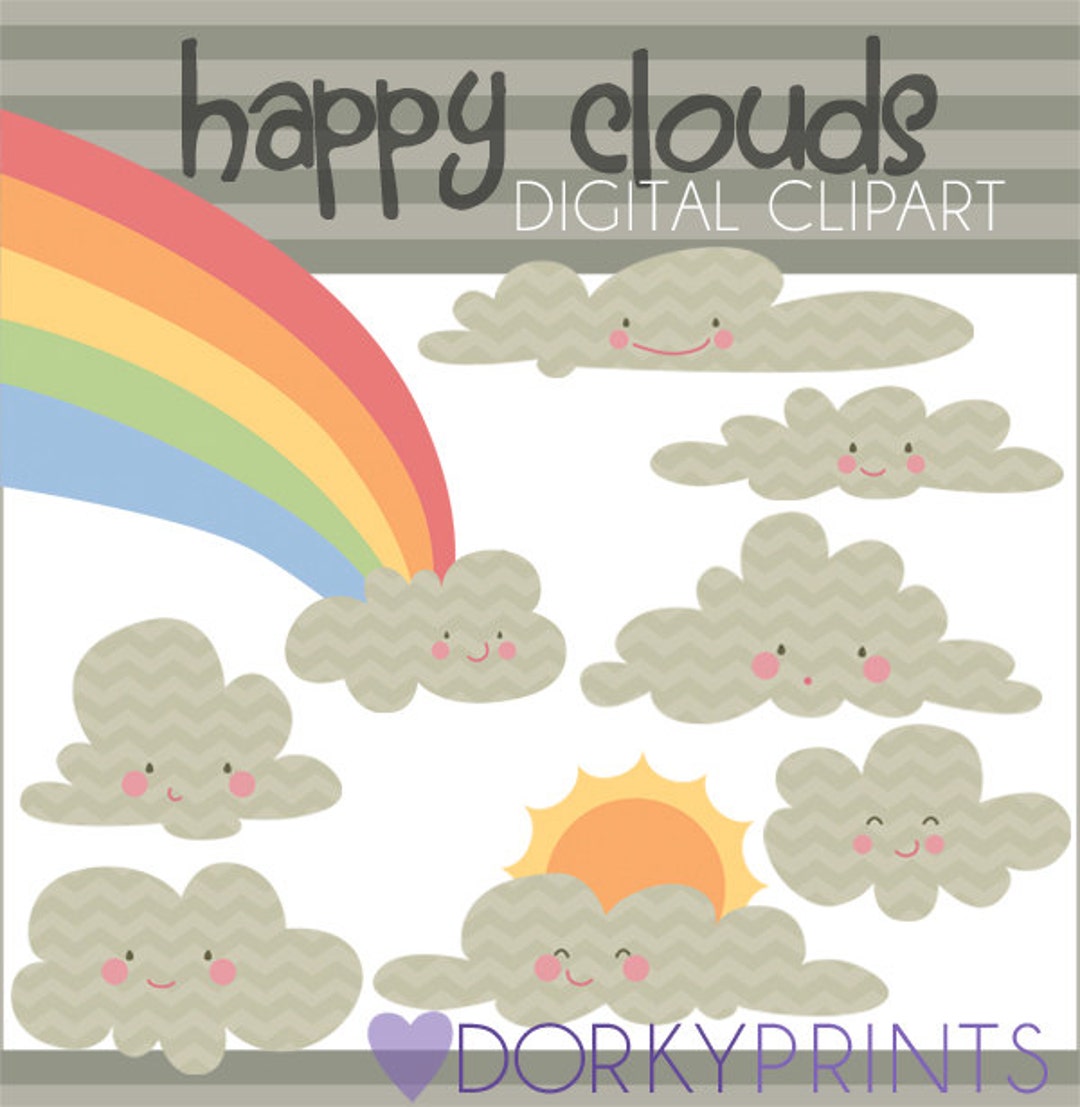 Happy Cloud Clip Art