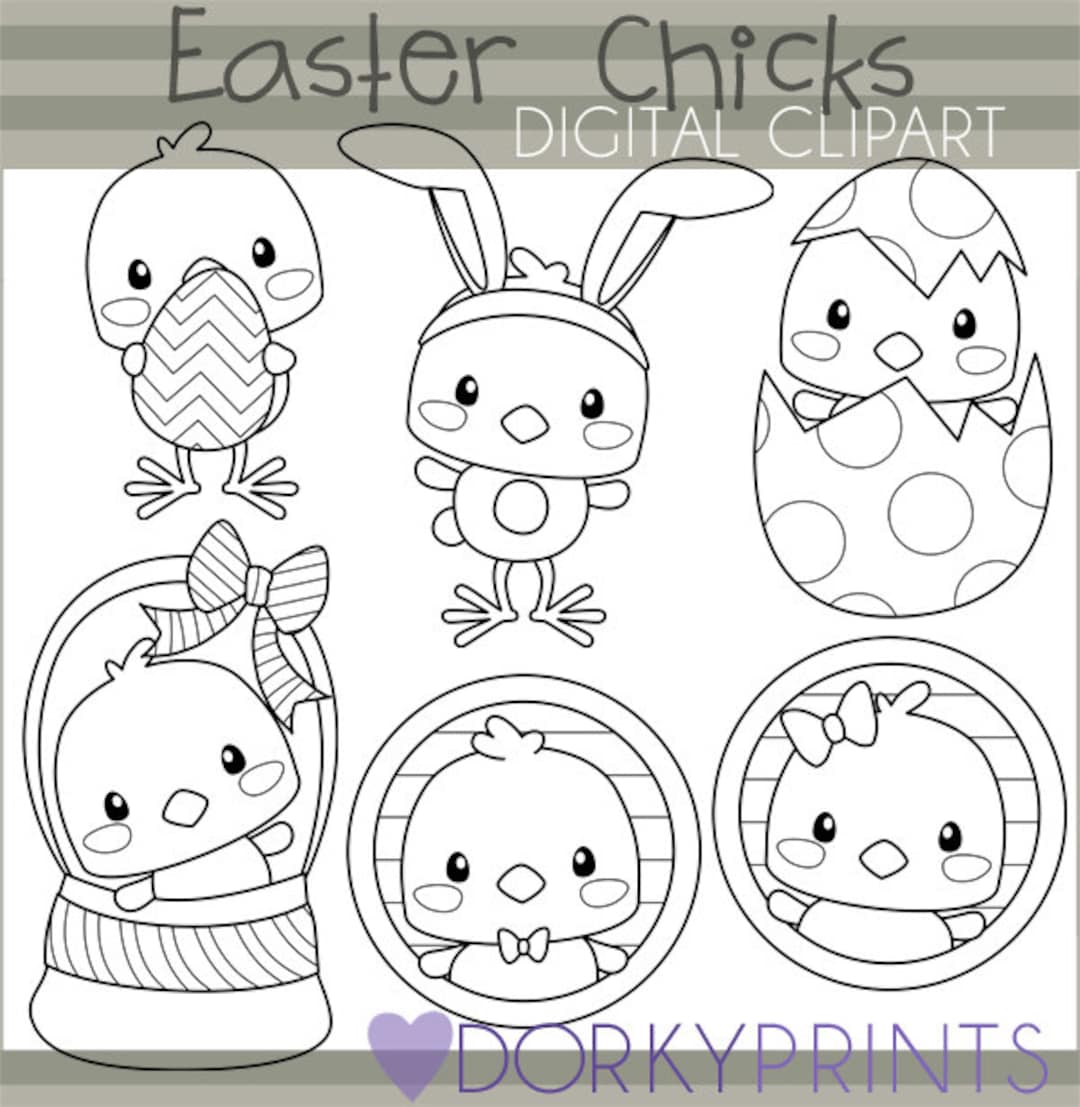 Easter Clipart Spring Chicks -personal and Limited Commercial Use ...