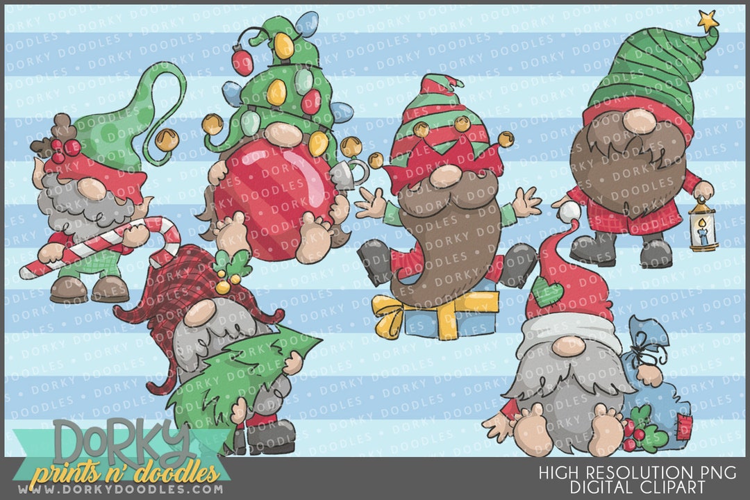 Christmas Gnomes Clipart -personal and Limited Commercial Use- Cute ...