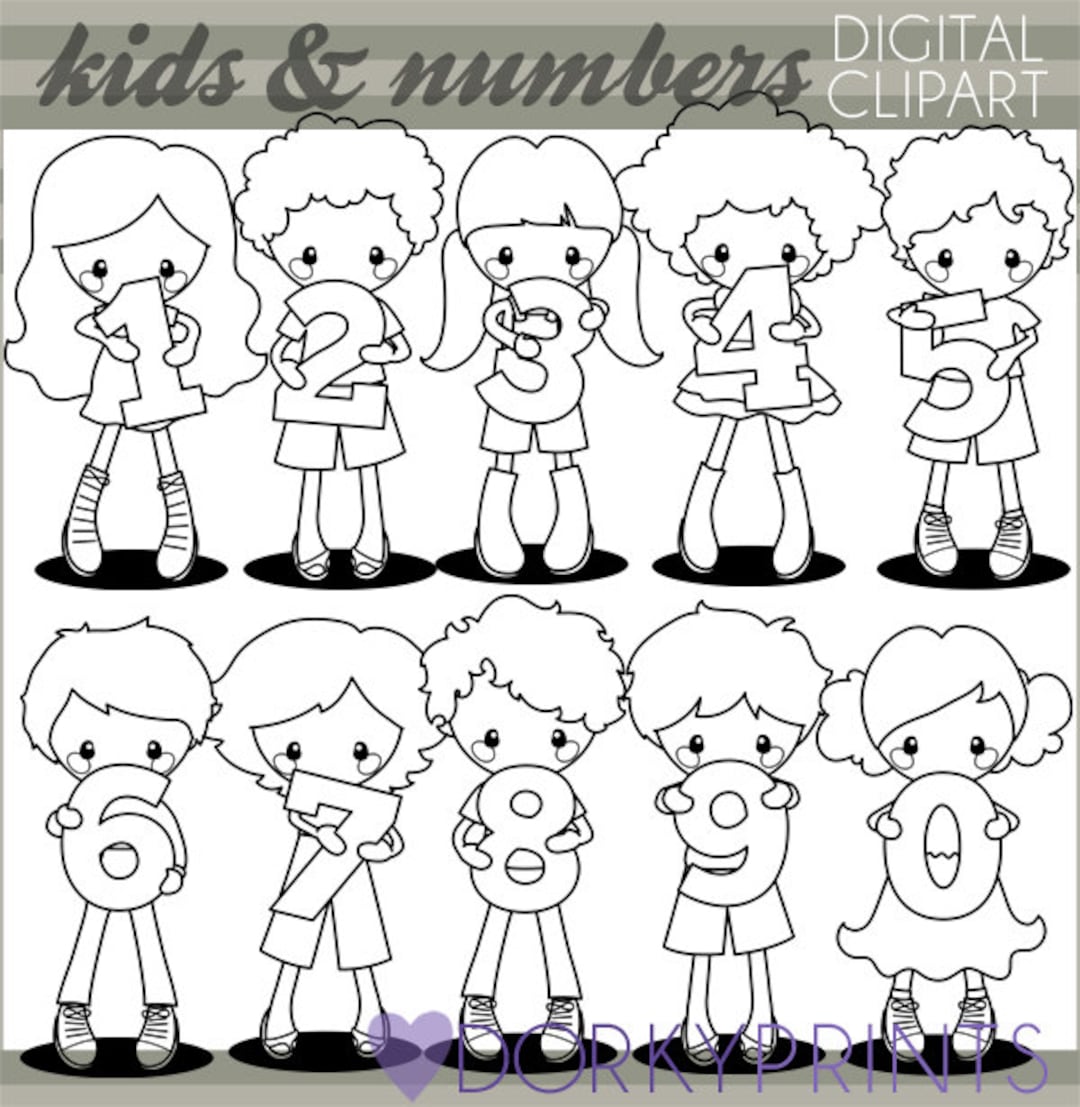 Numbers Clip Art Black And White