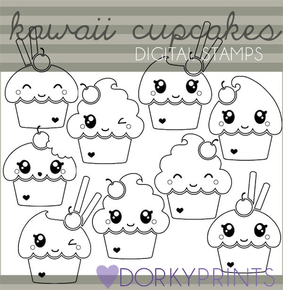 Cute Cupcake Clipart Black And White