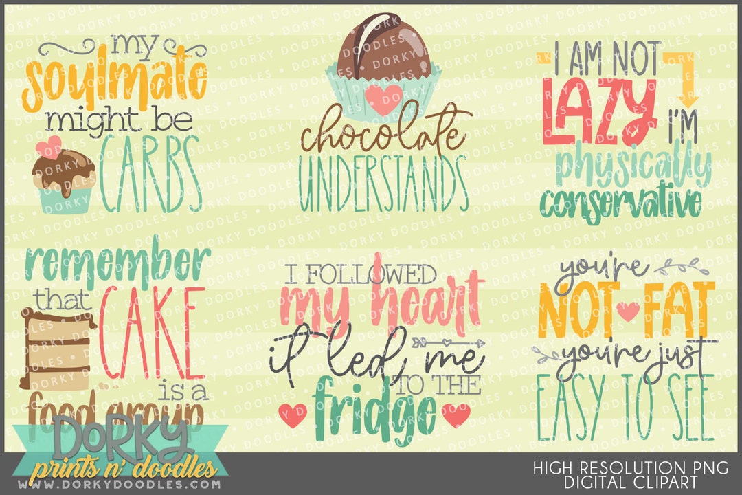 Sarcastic About Food Clipart -personal and Limited Commercial Use ...