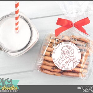 Redline Vintage Santa PNG Clipart - Whimsical Holiday Line Art, Use for ...