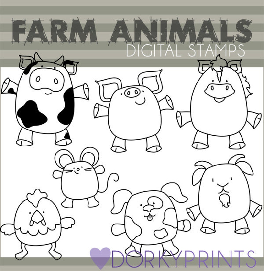 Farm Animals Clipart -personal and Limited Commercial- Barn Farm Animal ...