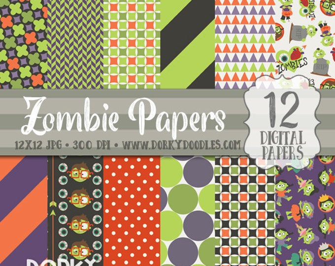 Ragdoll Zombies Halloween Junk Journal / Scrapbook Papers for Personal ...