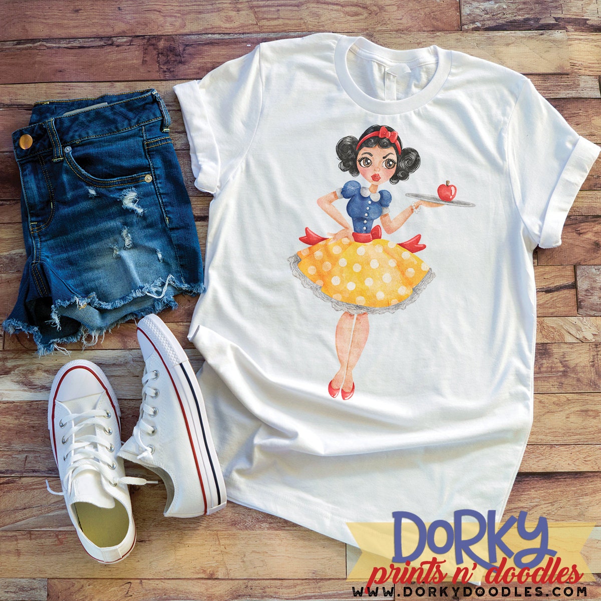 Snow White Watercolor PNG Artwork Digital File for Heat - Etsy