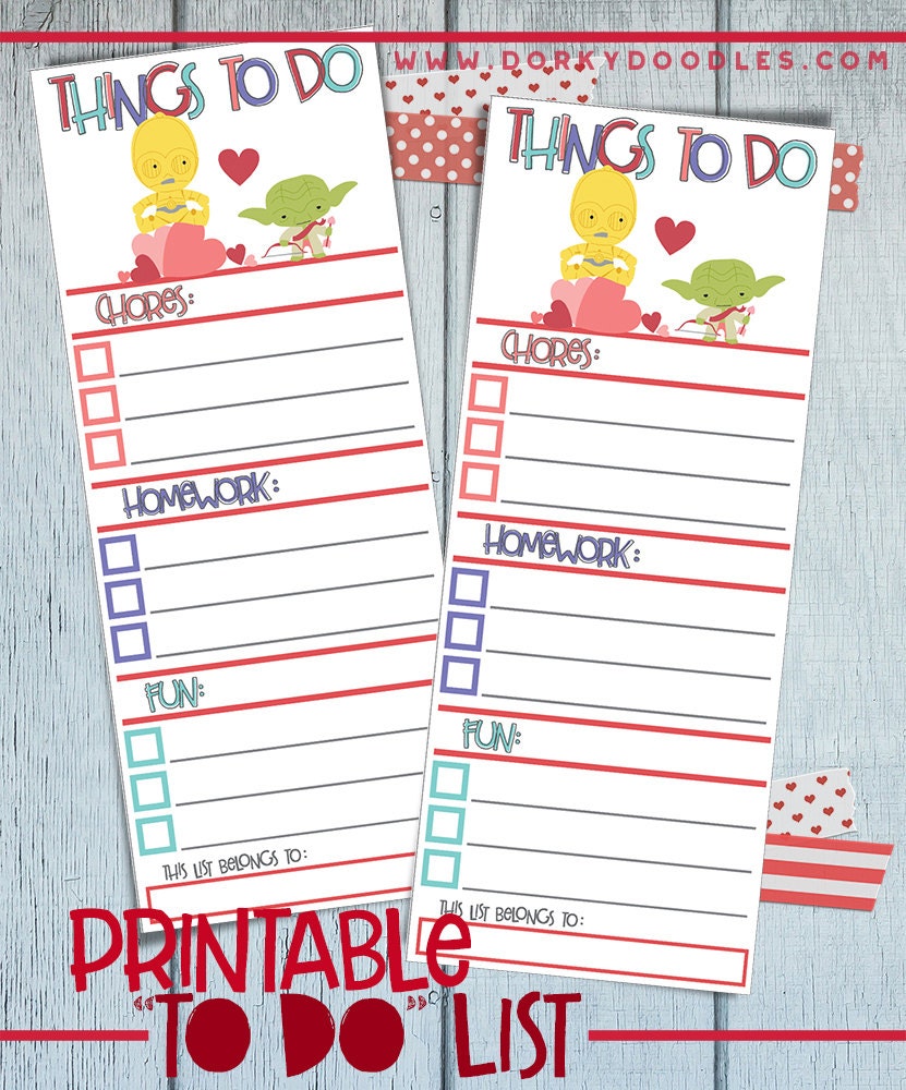 Lista de San Valentín imprimible para hacer para niños Star | Etsy