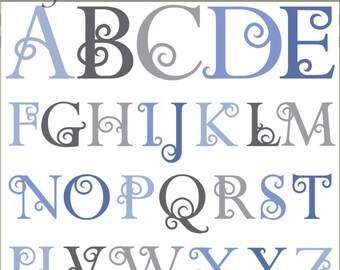 Swirly Letters - Etsy