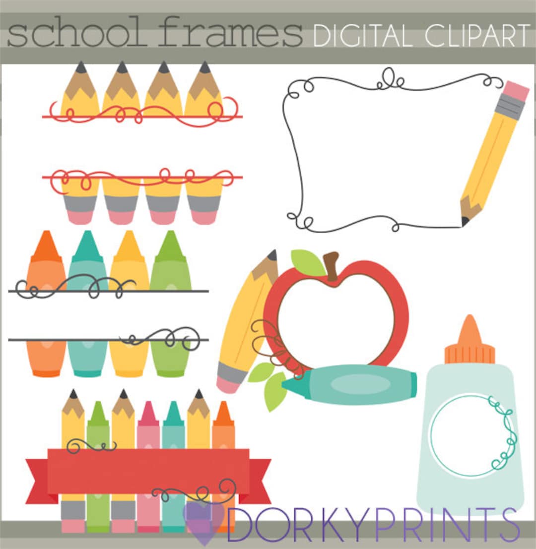 Back to School Clipart -personal and Limited Commercial Use- School ...