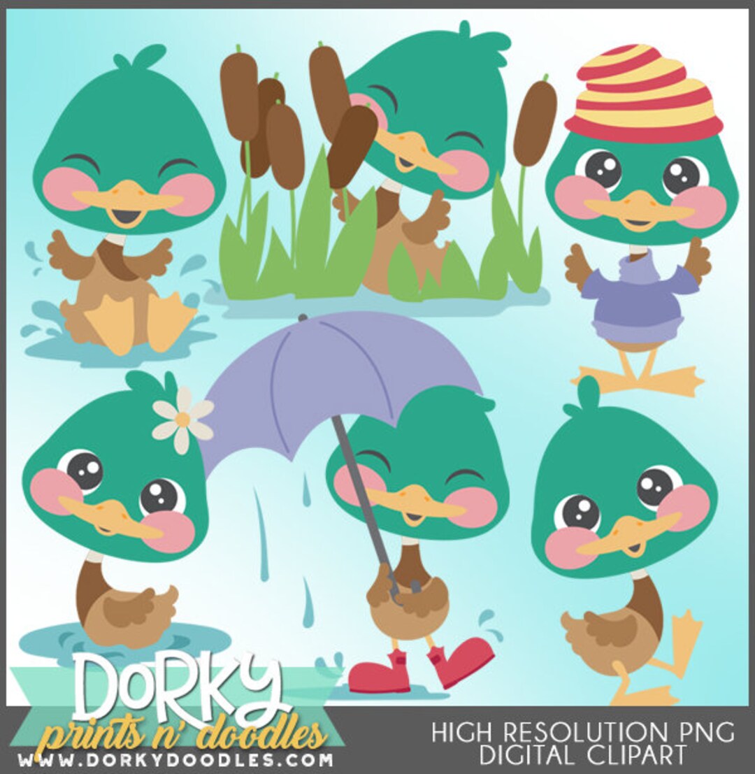 Cute Ducks Clipart personal and Limited Commercial Use - Etsy