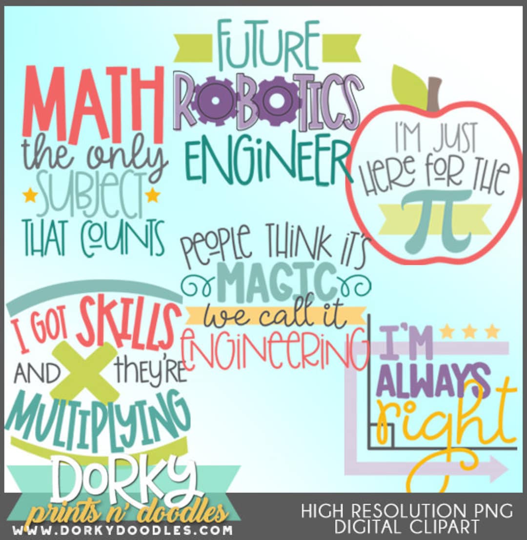 Math Words Clipart -personal and Limited Commercial Use- STEM Math and ...