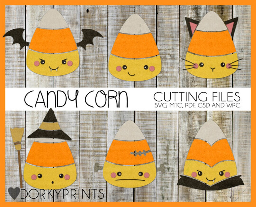 Candy Corn Cuttable Files -for Use With Cutting Machines - Halloween ...