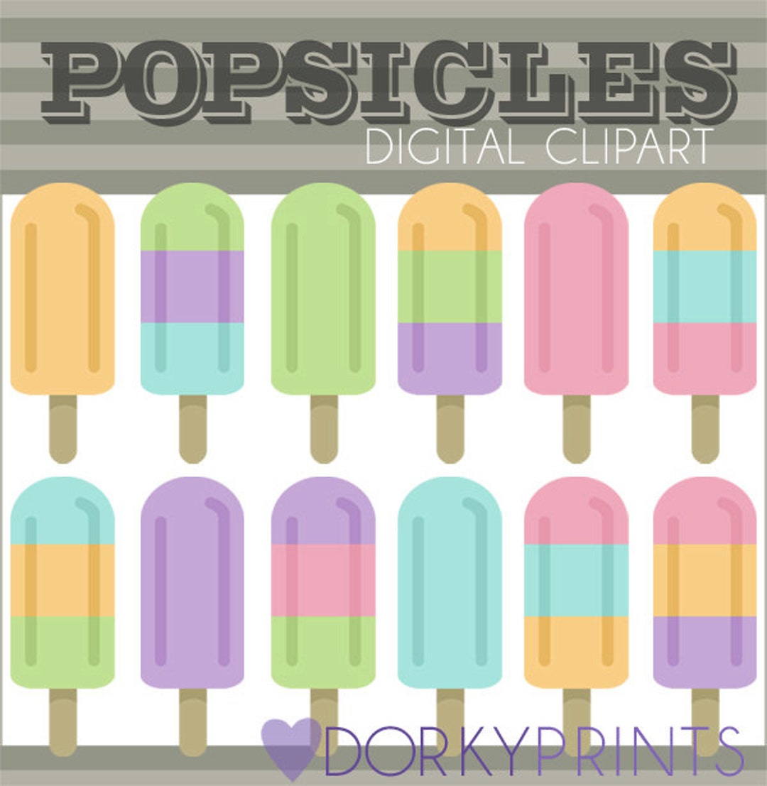 Popsicle Clipart -personal and Limited Commercial Use- Summer Cipart ...