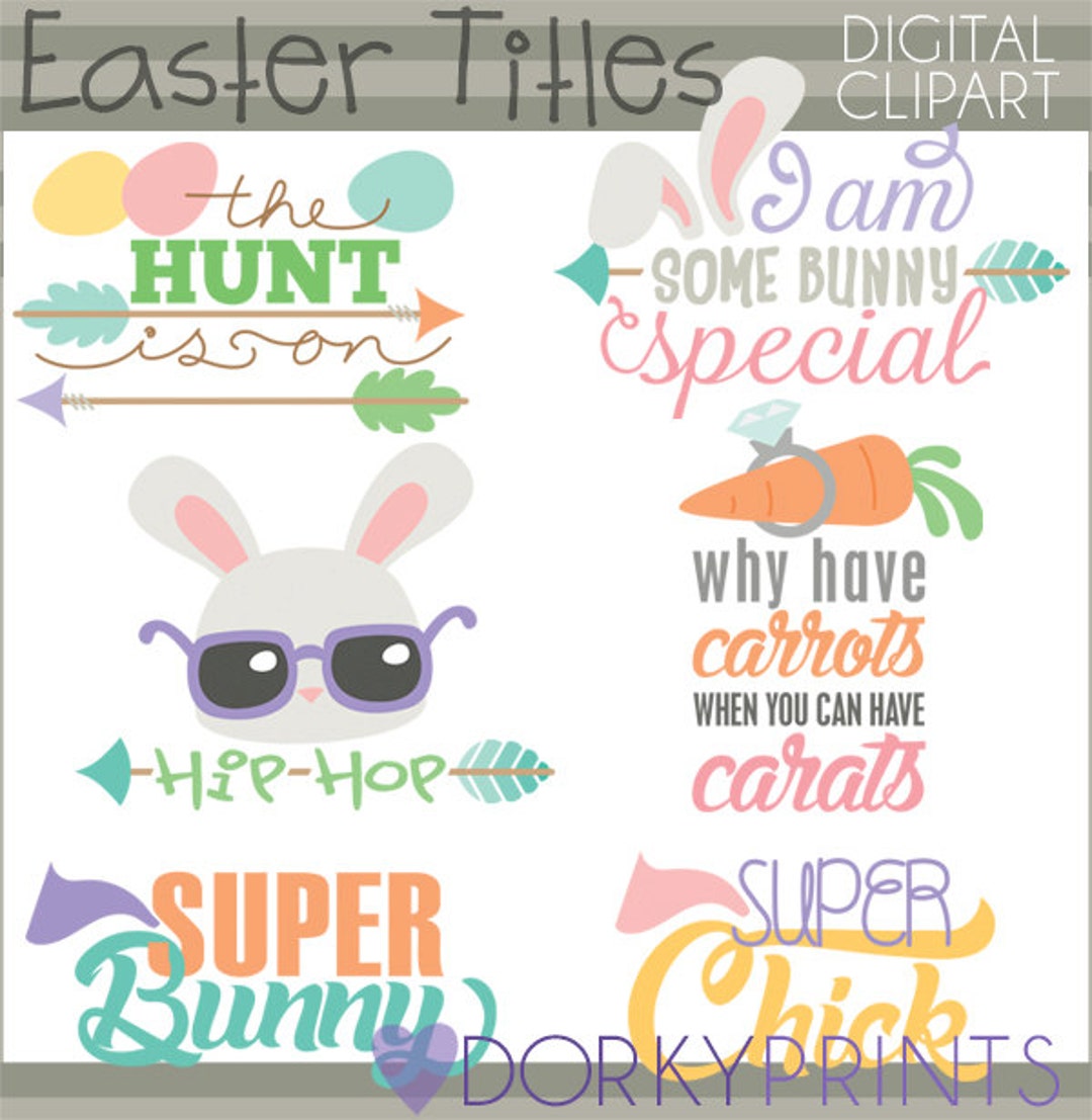 Easter Clipart Easter Titles -personal and Limited Commercial Use ...