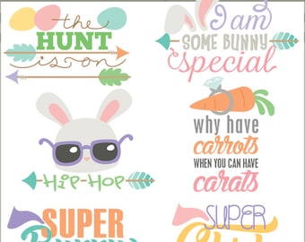Cute Easter Sayings Clipart personal and Limited Commercial | Etsy