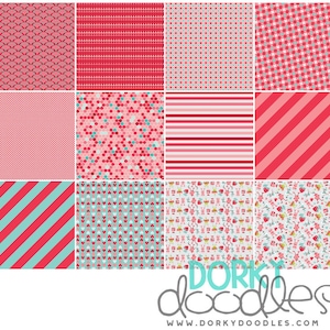 Valentine Digital Paper Pack, Robot Love Digital Paper, Pink, Red ...