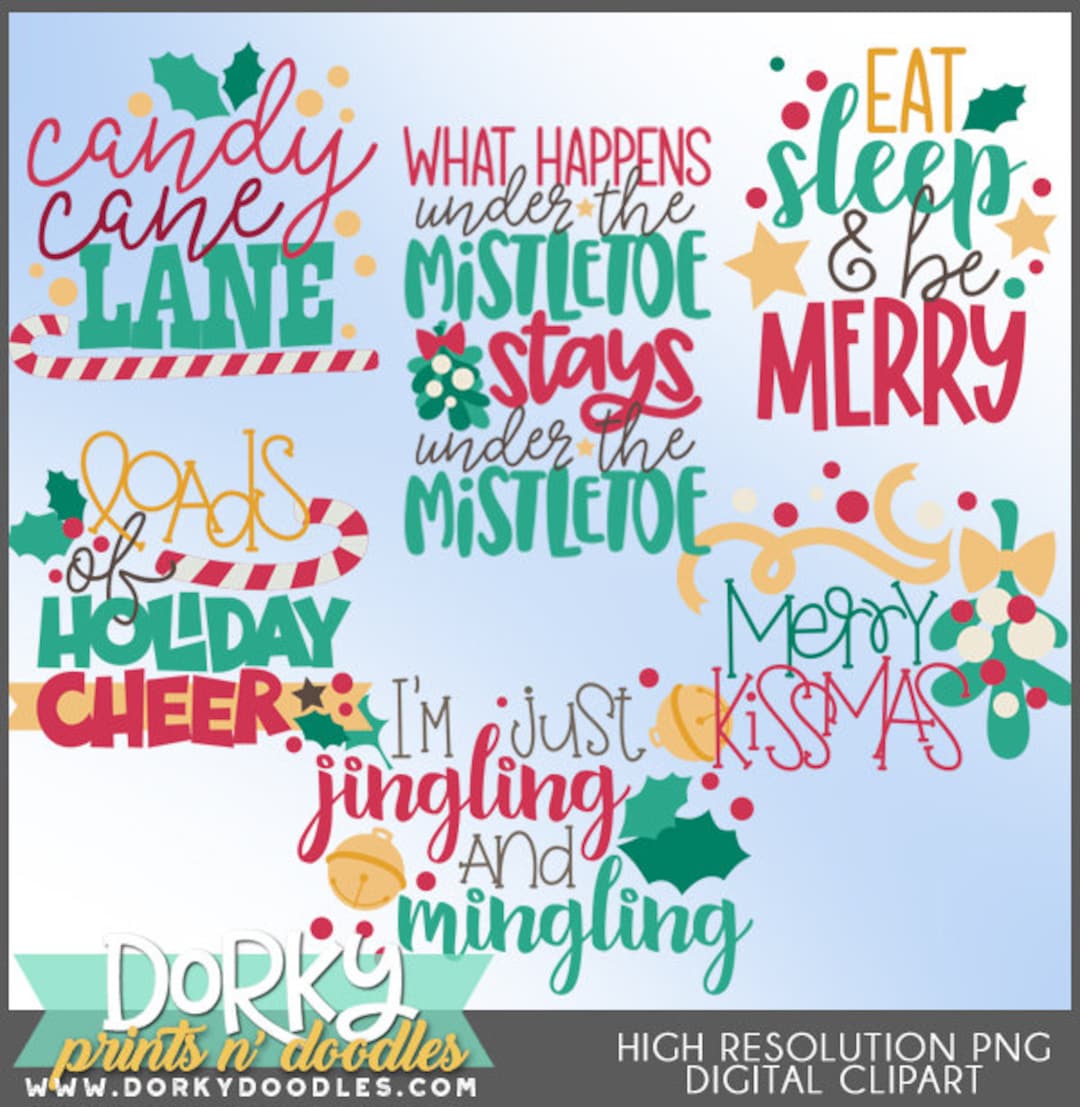 Christmas Clipart personal and Limited Commercial Use Cute Holiday ...