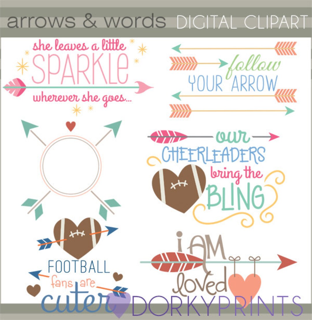 Arrow Clipart Quotes -personal and Limited Commercial Use- Arrow ...