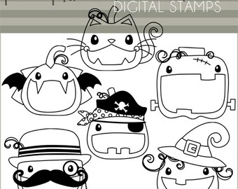 Halloween Jack O Lanterns Digital Art Set Clipart Commercial - Etsy