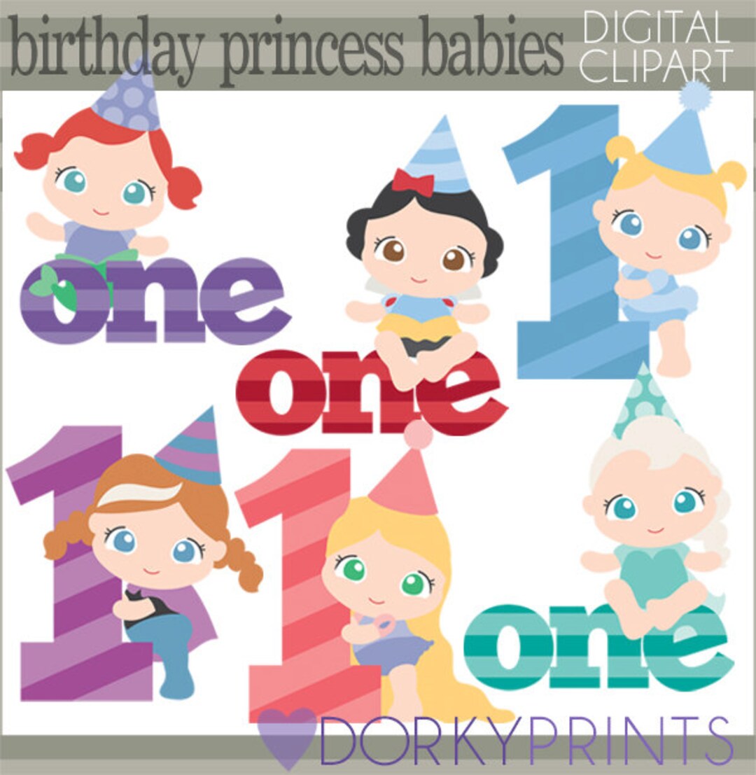 Baby Princess Birthday Clipart -personal and Limited Commercial ...