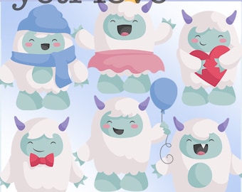 Cute Valentine Clipart Set personal and Limited Commercial | Etsy