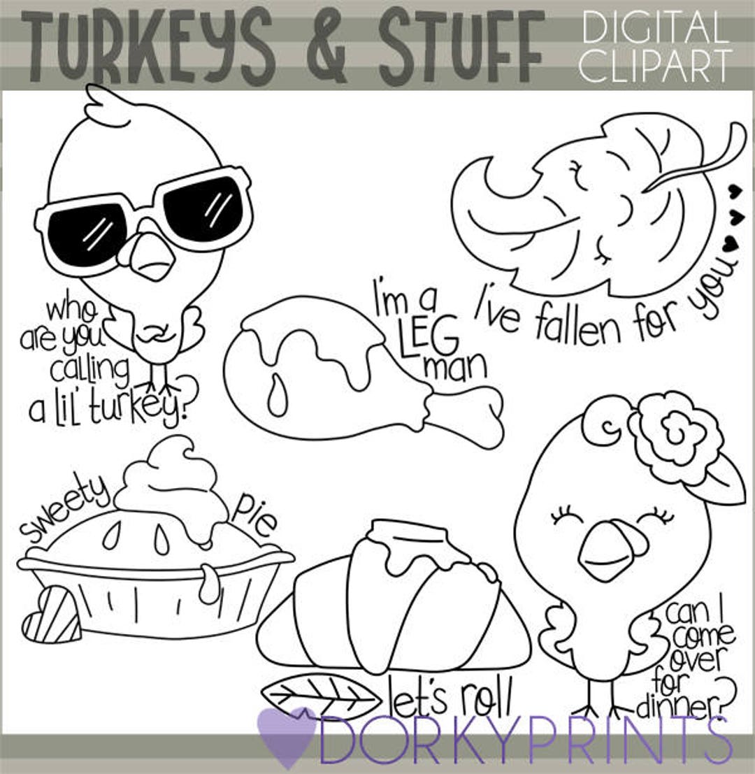Thanksgiving Clipart -personal and Limited Commercial Use- Turkeys and ...