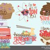 Valentine's Day Food Pairs Clip Art personal and Limited Commercial Use ...