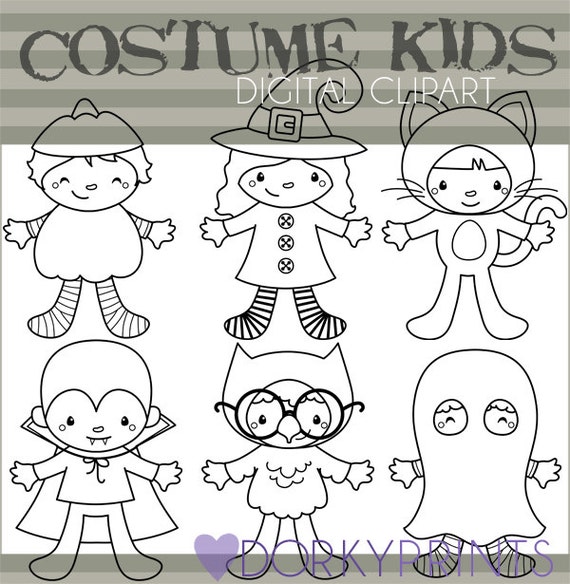 Halloween Costume Clipart Black And White