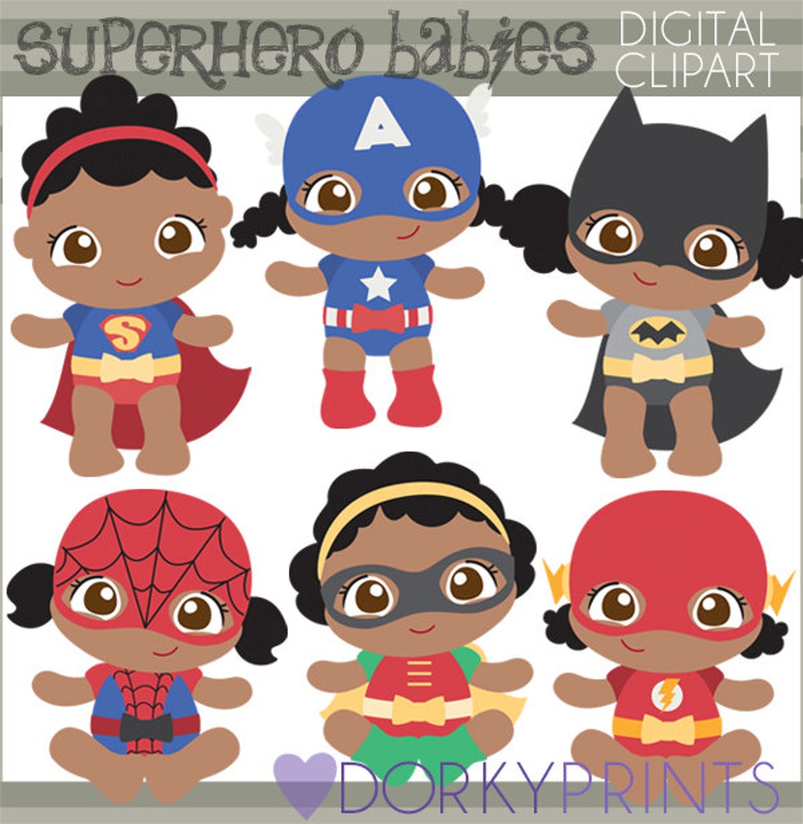 Superhero Baby Clipart personal and Limited Commercial Use | Etsy