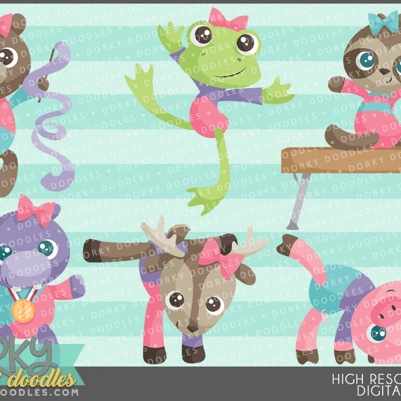 Gymnastic Clip Art - Etsy